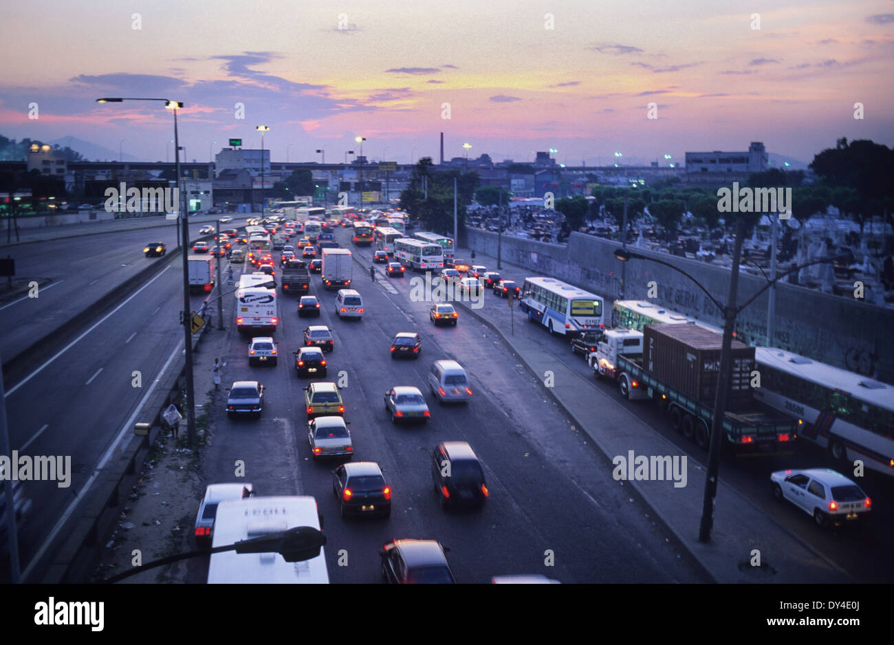 Traffic rush hour, Rio de Janeiro, Brazil, South America Stock Photo ...