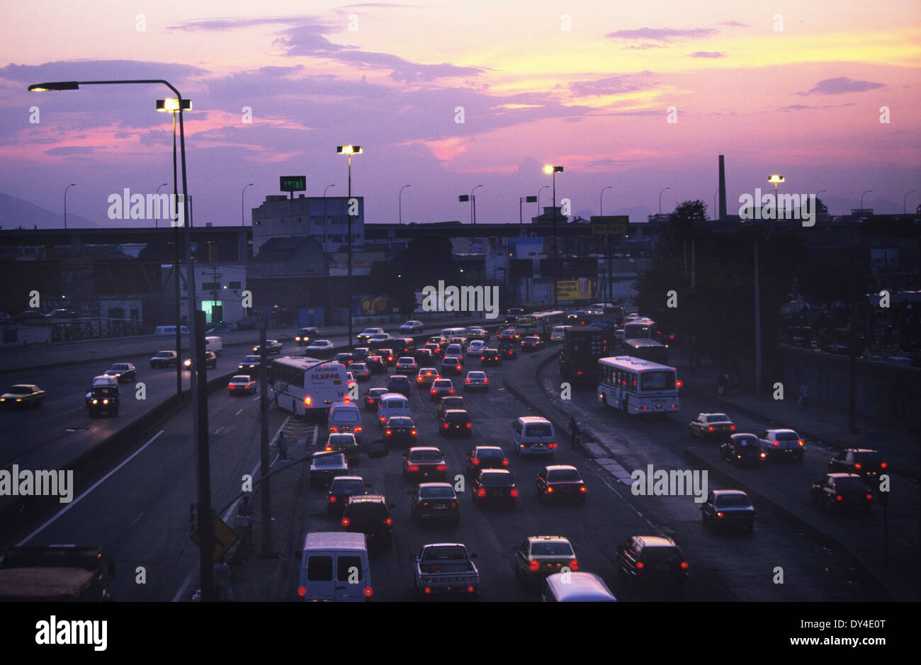 Traffic rush hour, Rio de Janeiro, Brazil, South America Stock Photo ...