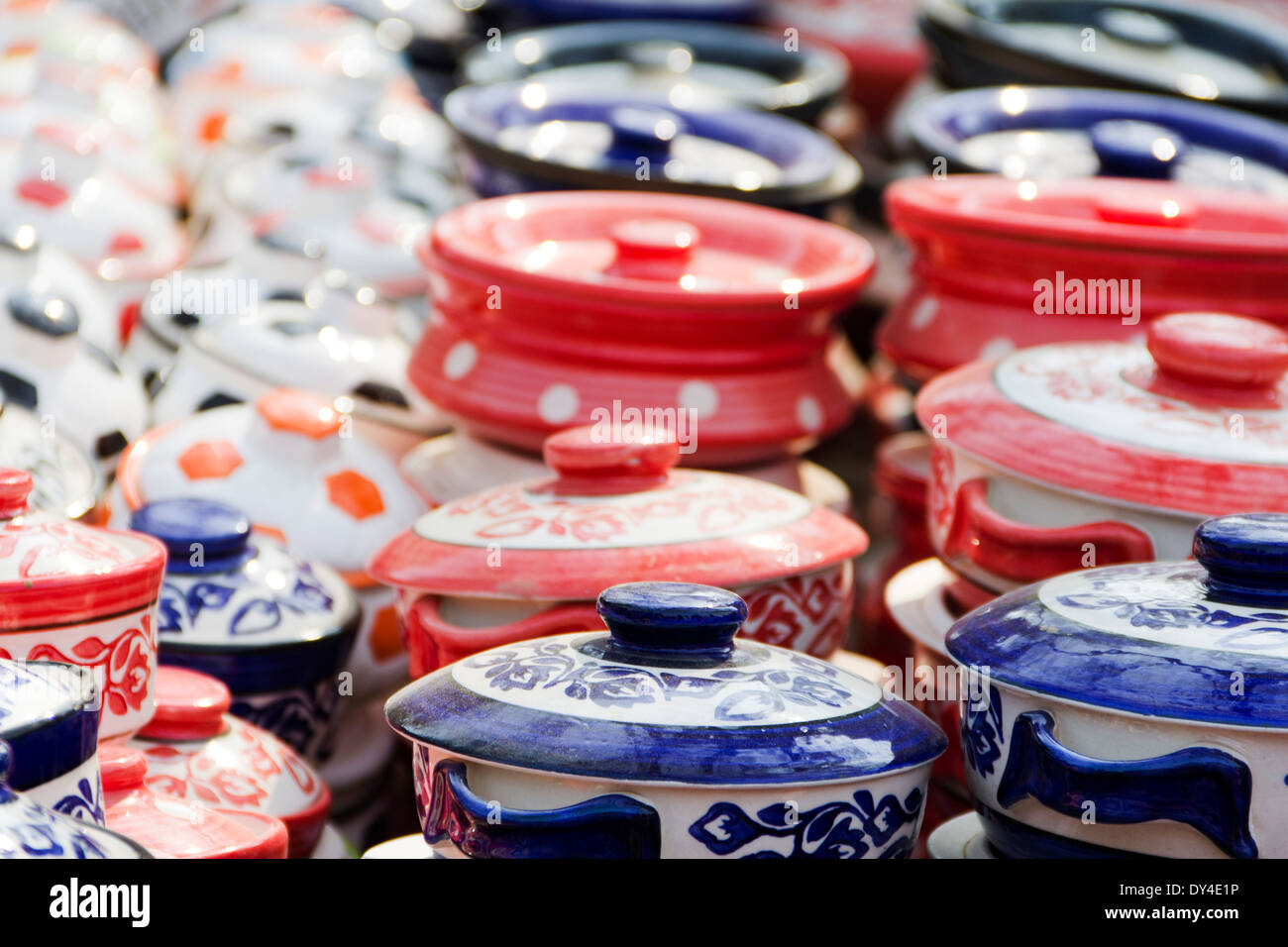 Indian Handicraft pots Stock Photo - Alamy