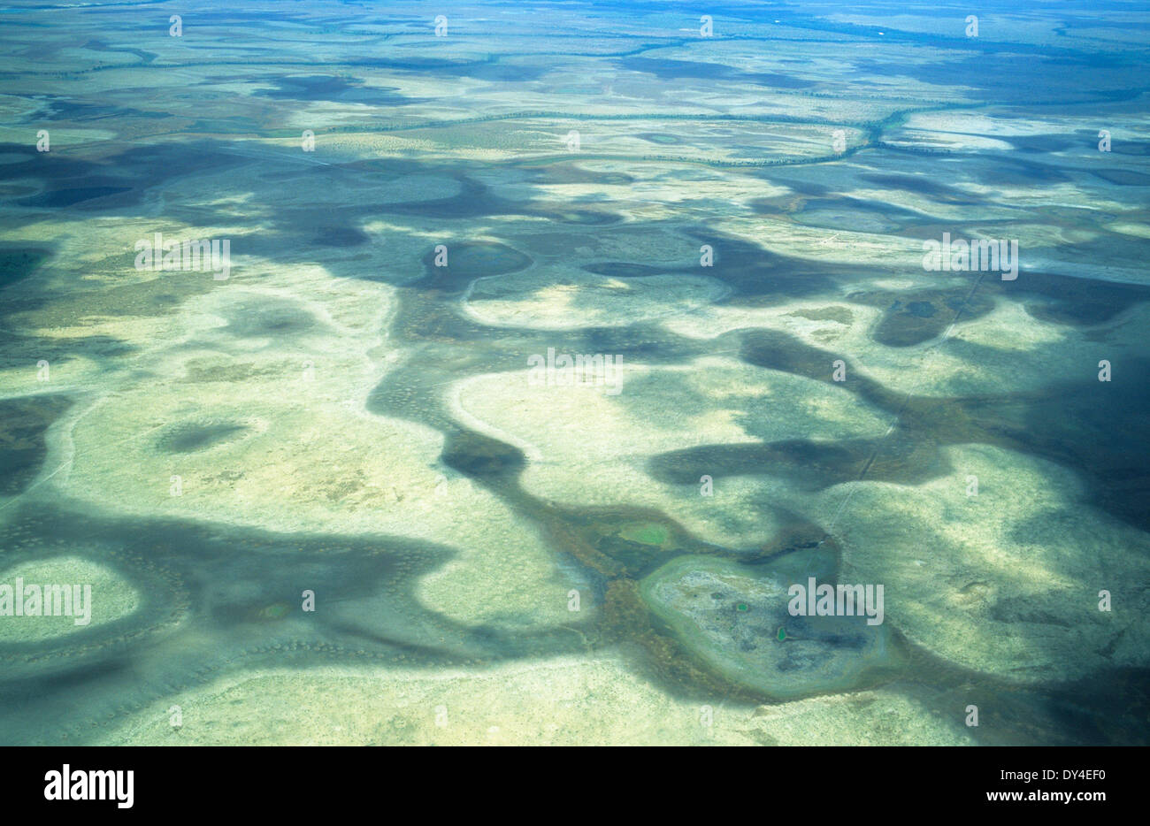 Aerial view, Savanna grassland Amazon, Brazil, South America Stock ...