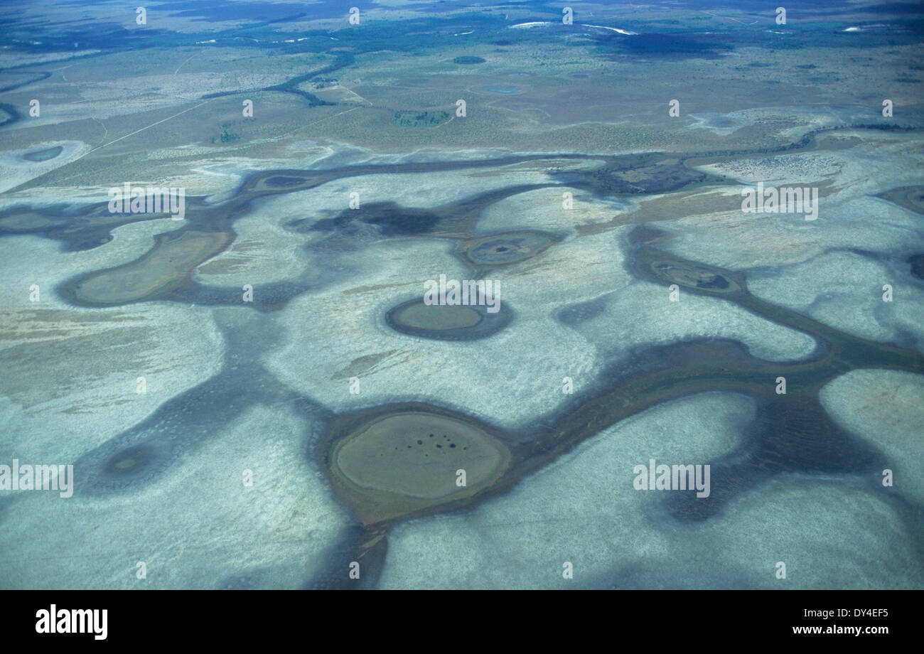 Aerial view, Savanna grassland Amazon, Brazil, South America Stock ...