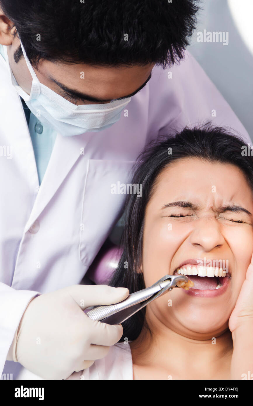 Indian Dentist Checking Teeth Stock Photo - Alamy