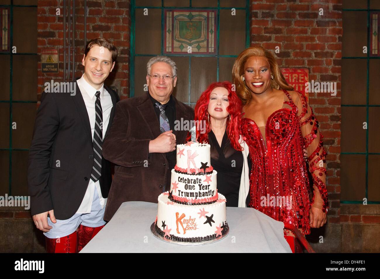 New York, NY, USA. 6th Apr, 2014. Andy Kelso, Harvey Fierstein, Cyndi ...