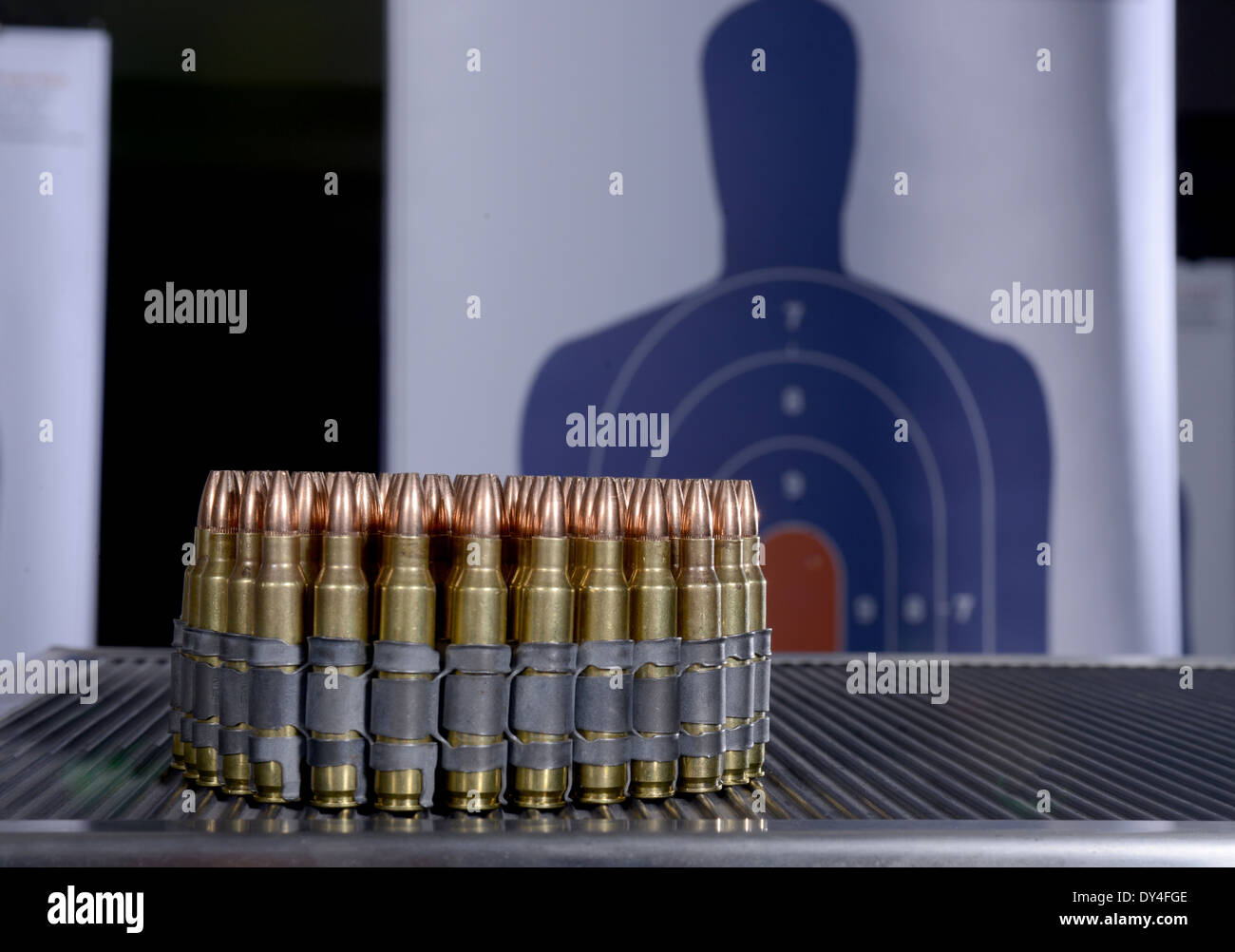 group of bullets and bullseye target Stock Photo - Alamy