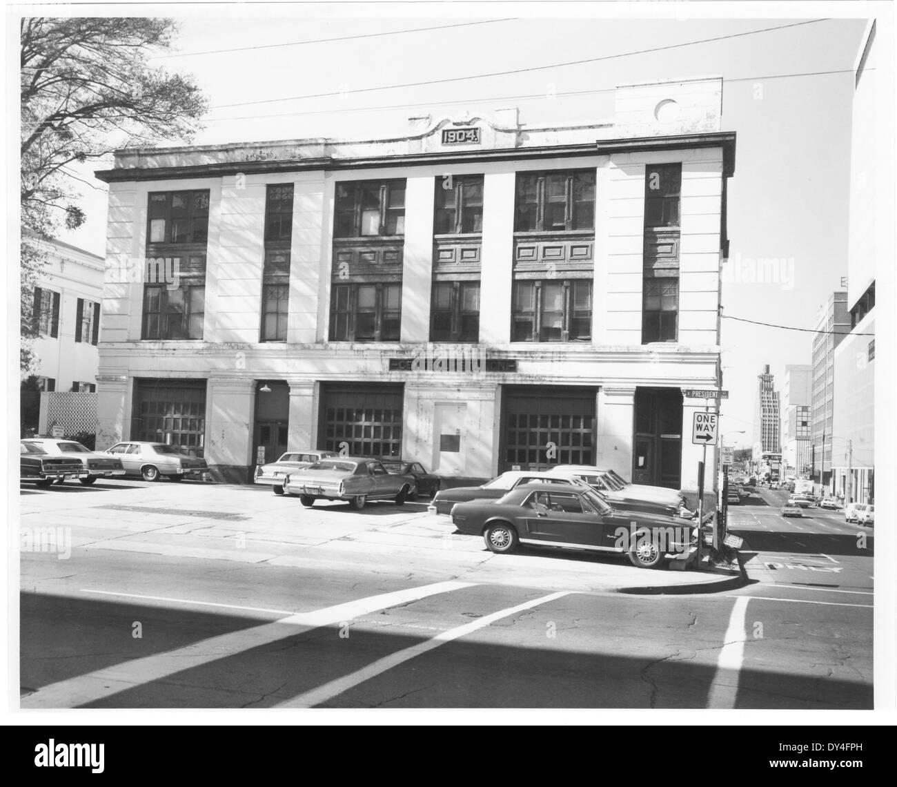 Bustling town center Black and White Stock Photos & Images - Alamy