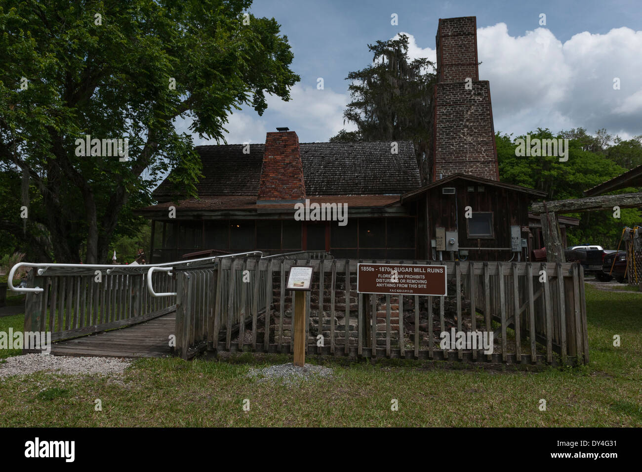Deleon Springs State Park Historic Sugar Mill Ruins Stock Photo - Alamy