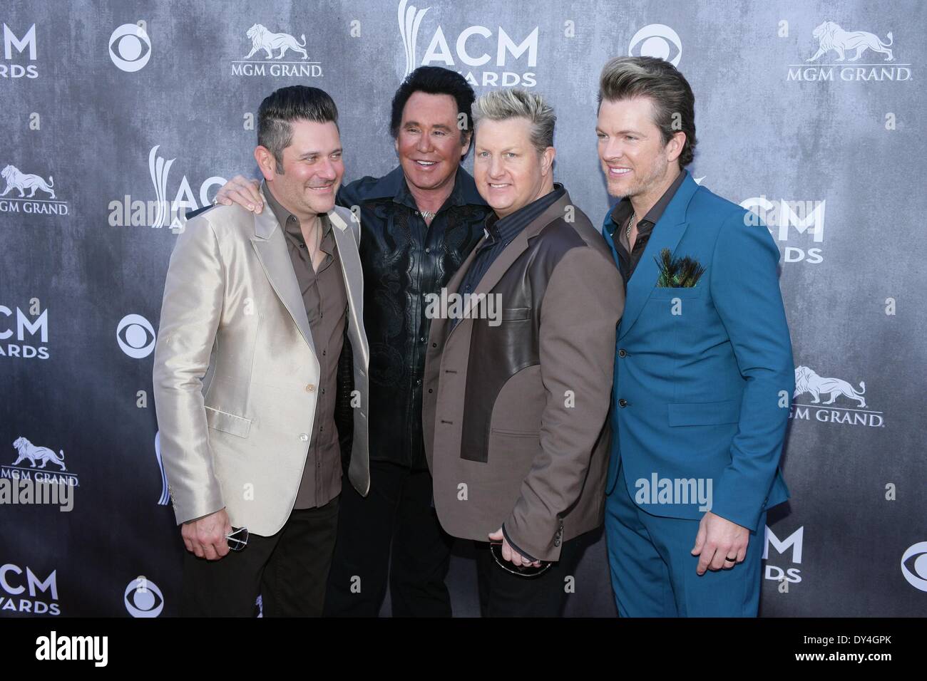 Las Vegas, NV, USA. 6th Apr, 2014. Jay DeMarcus, Wayne Newton, Gary ...