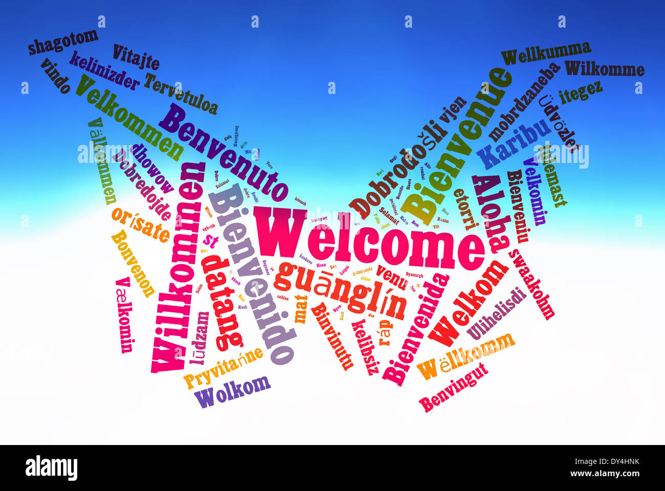 Welcome in 78 different languages hi-res stock photography and images ...