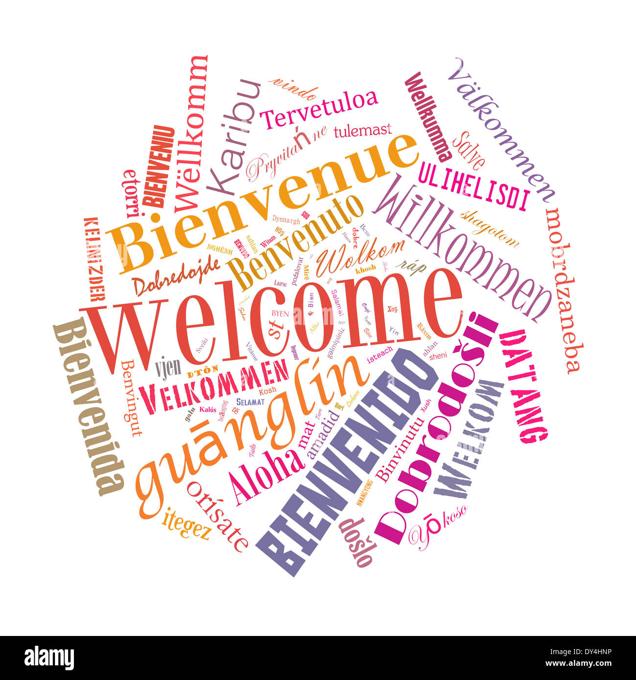 Welcome in 78 different languages hi-res stock photography and images ...
