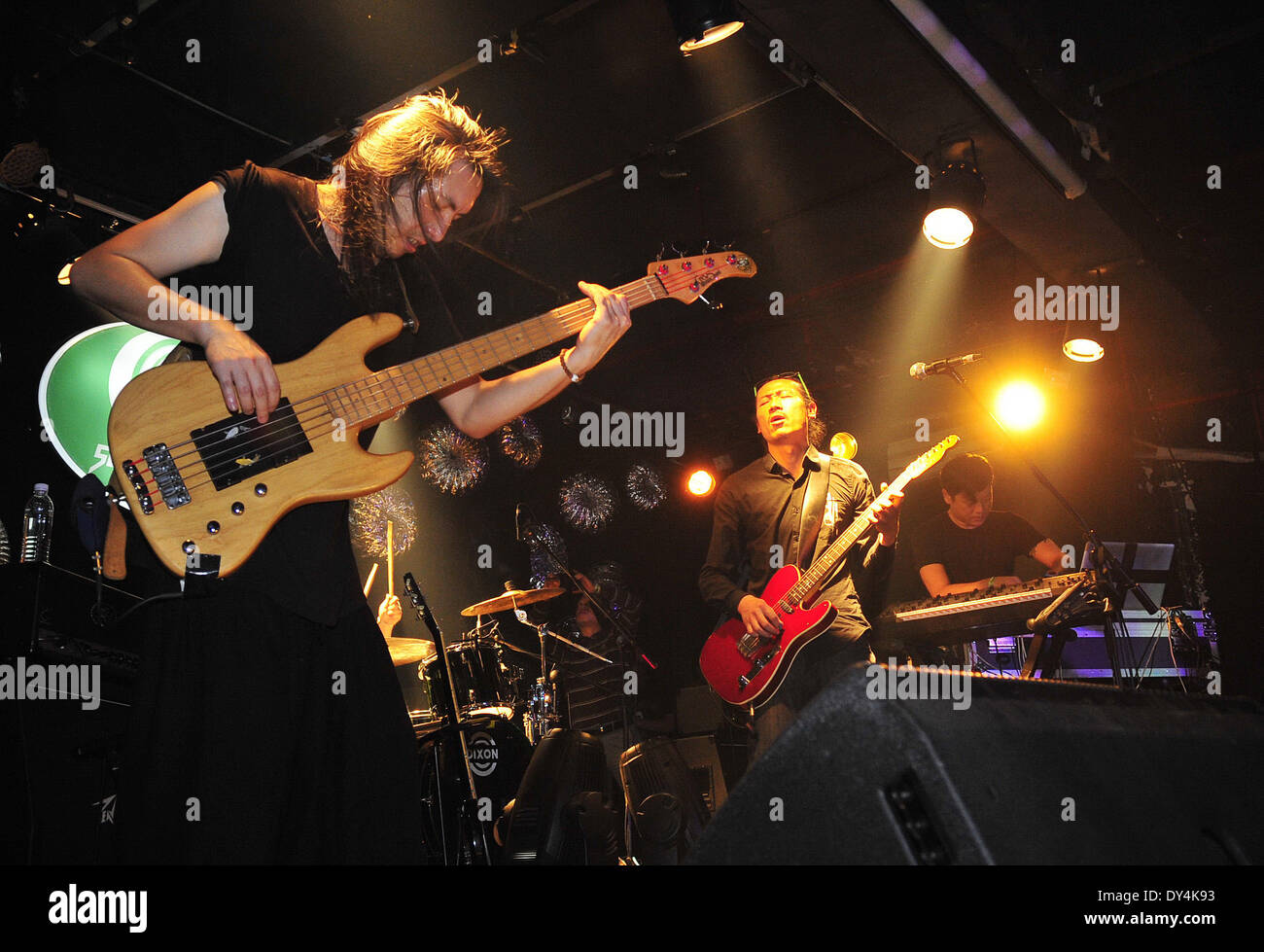 Beijing, China. 6th Apr, 2014. Chinese band WHAI performs in the "Sound ...