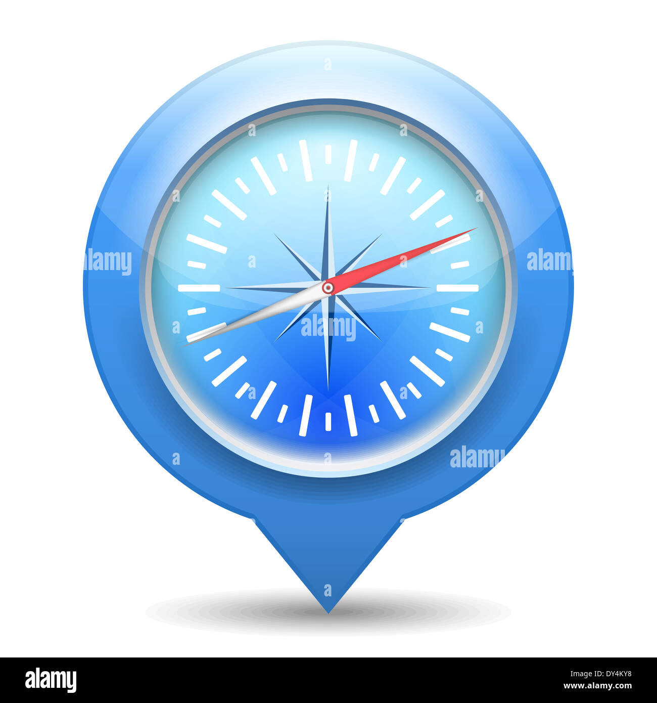 Compass blue icon Stock Photo - Alamy