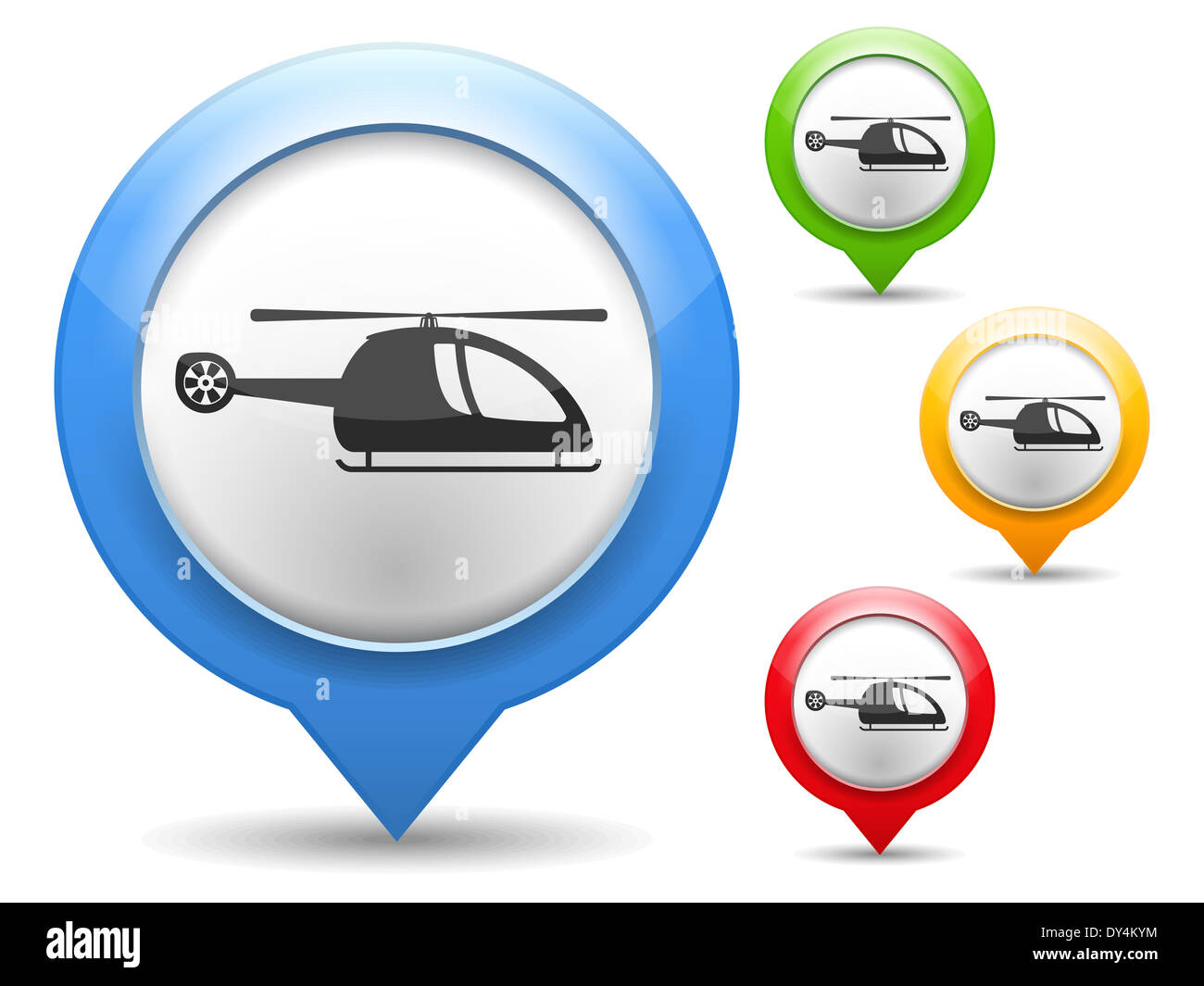 Map marker icon helicopter hi-res stock photography and images - Alamy