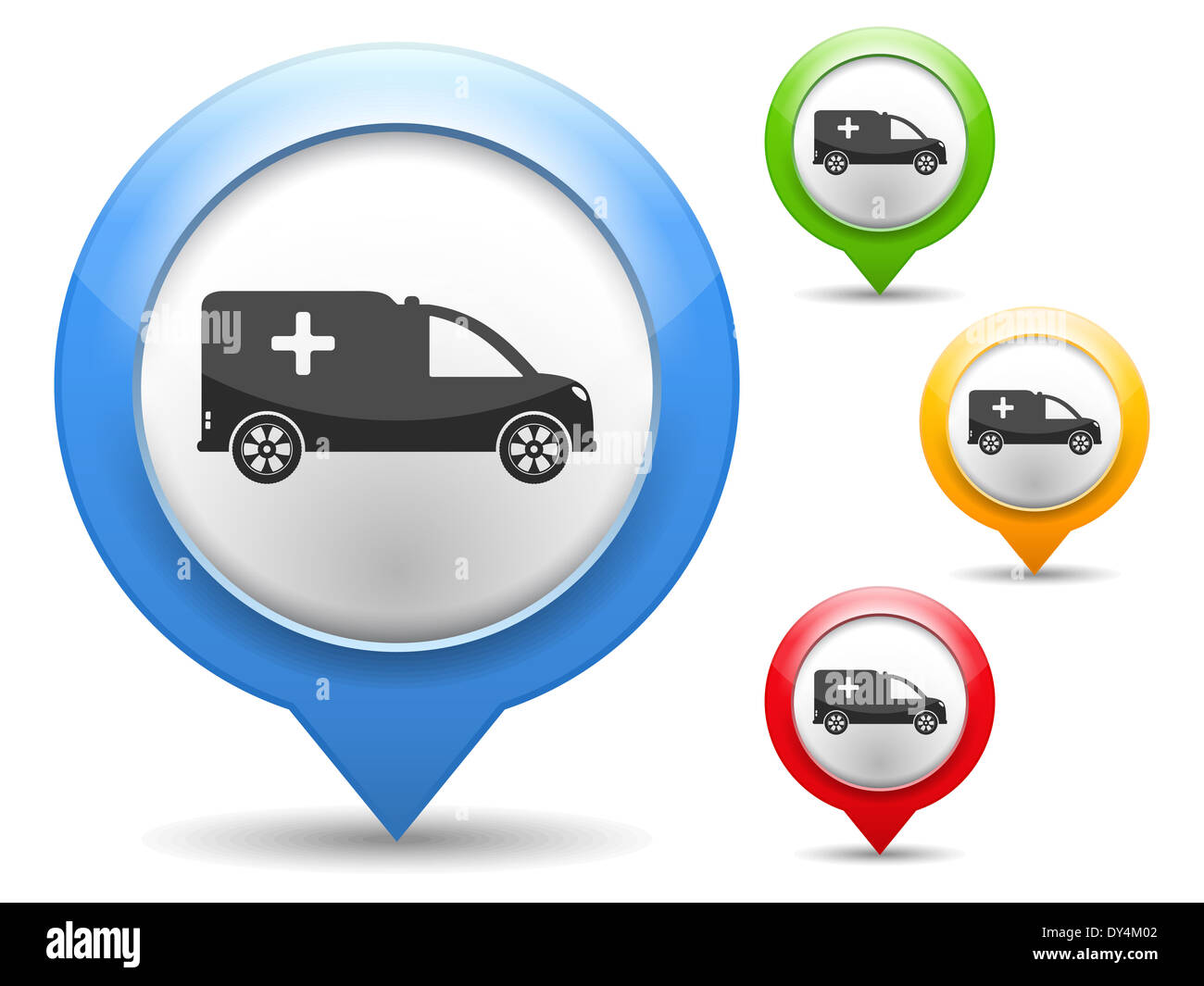Yellow ambulance car icon hi-res stock photography and images - Alamy