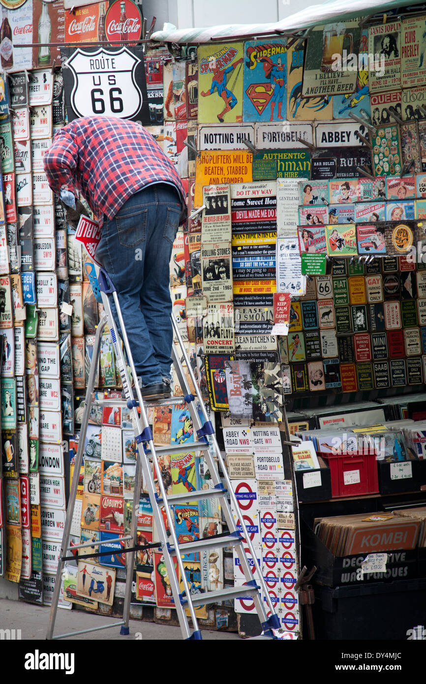 Old man up ladder hi-res stock photography and images - Alamy