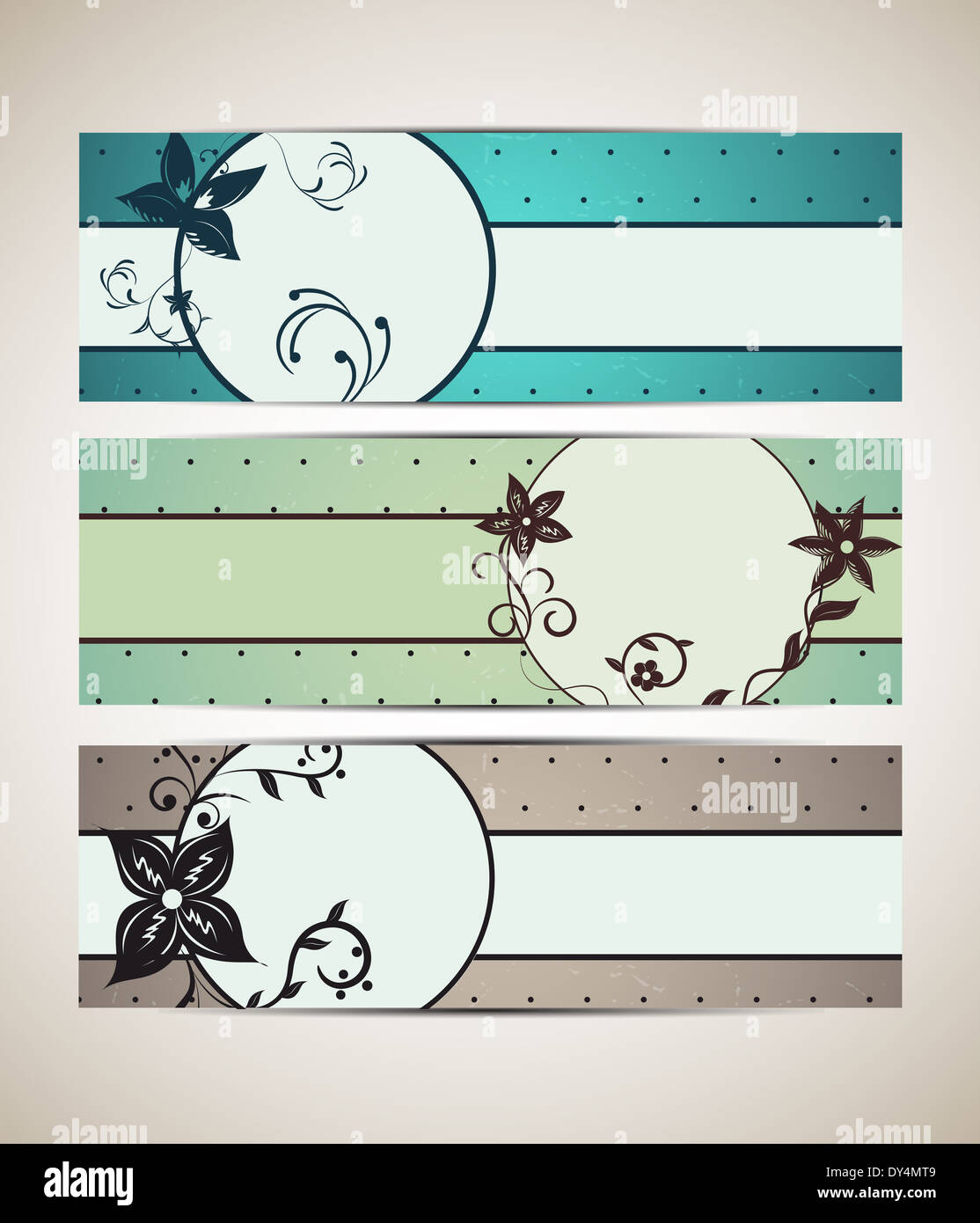 Set of vintage banners Stock Photo - Alamy