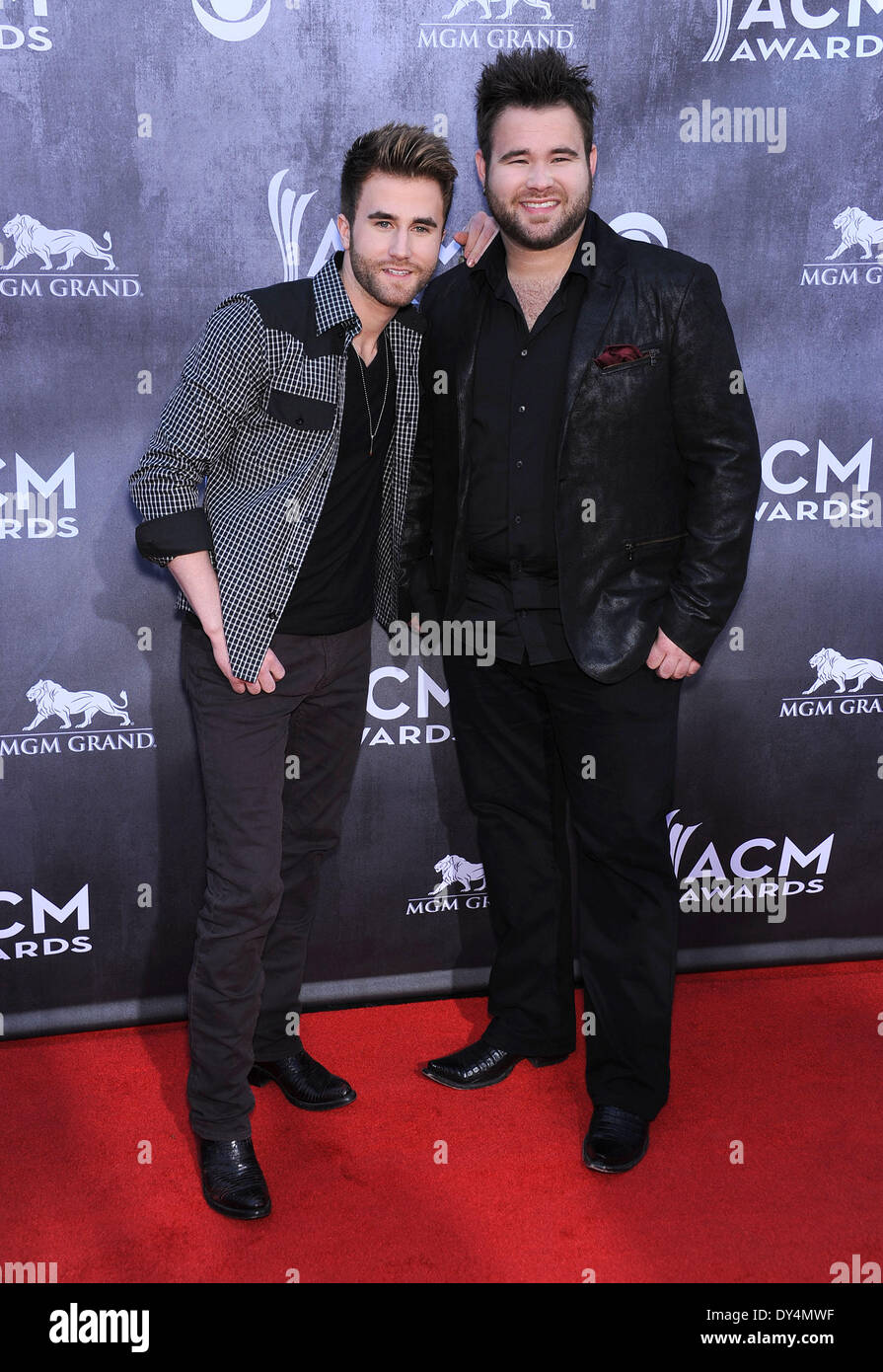 Las Vegas, Nevada, USA. 6th Apr, 2014. The Swon Brothers arrives for ...