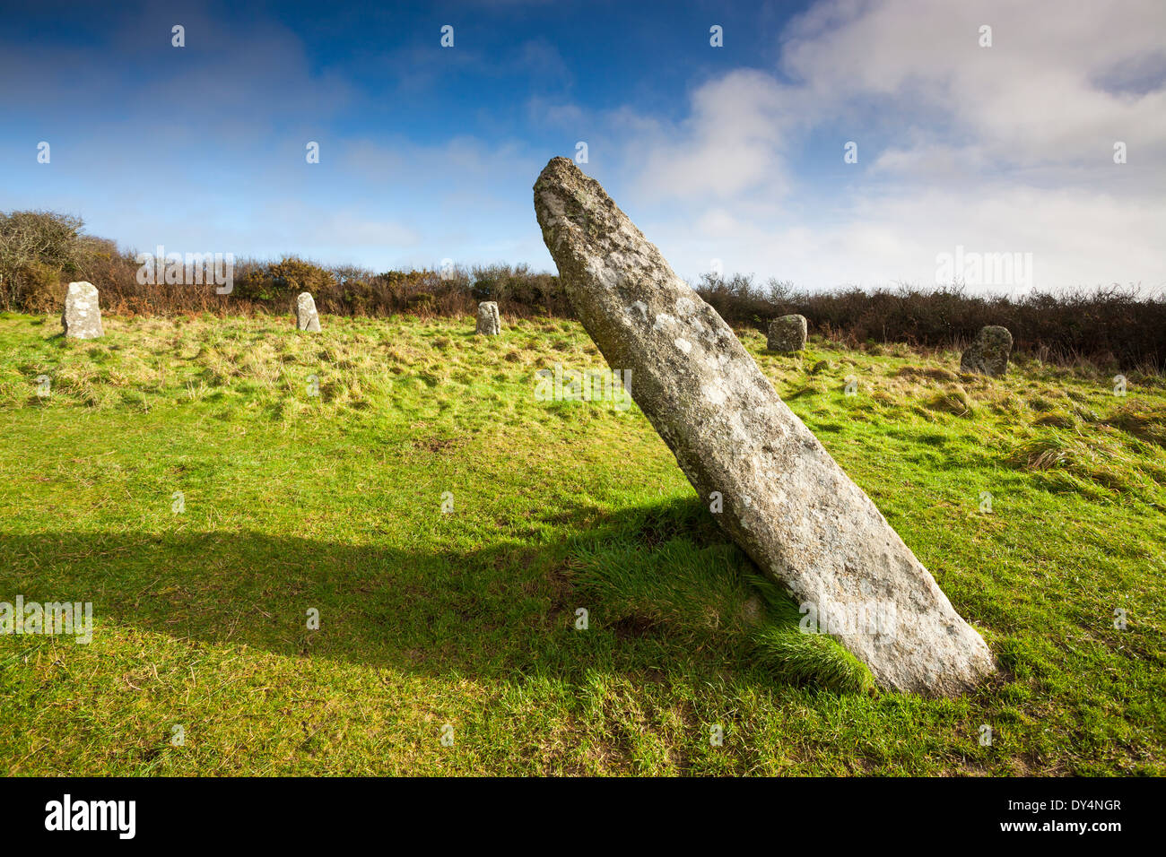 Neolithic circle boscawen un cornwall hi-res stock photography and ...