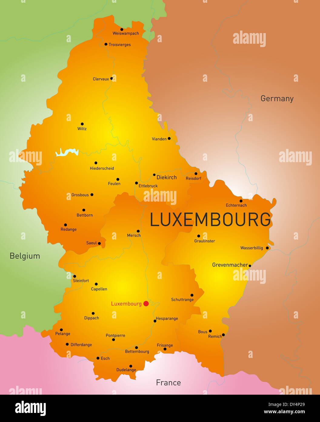 East west germany border map hi-res stock photography and images - Alamy