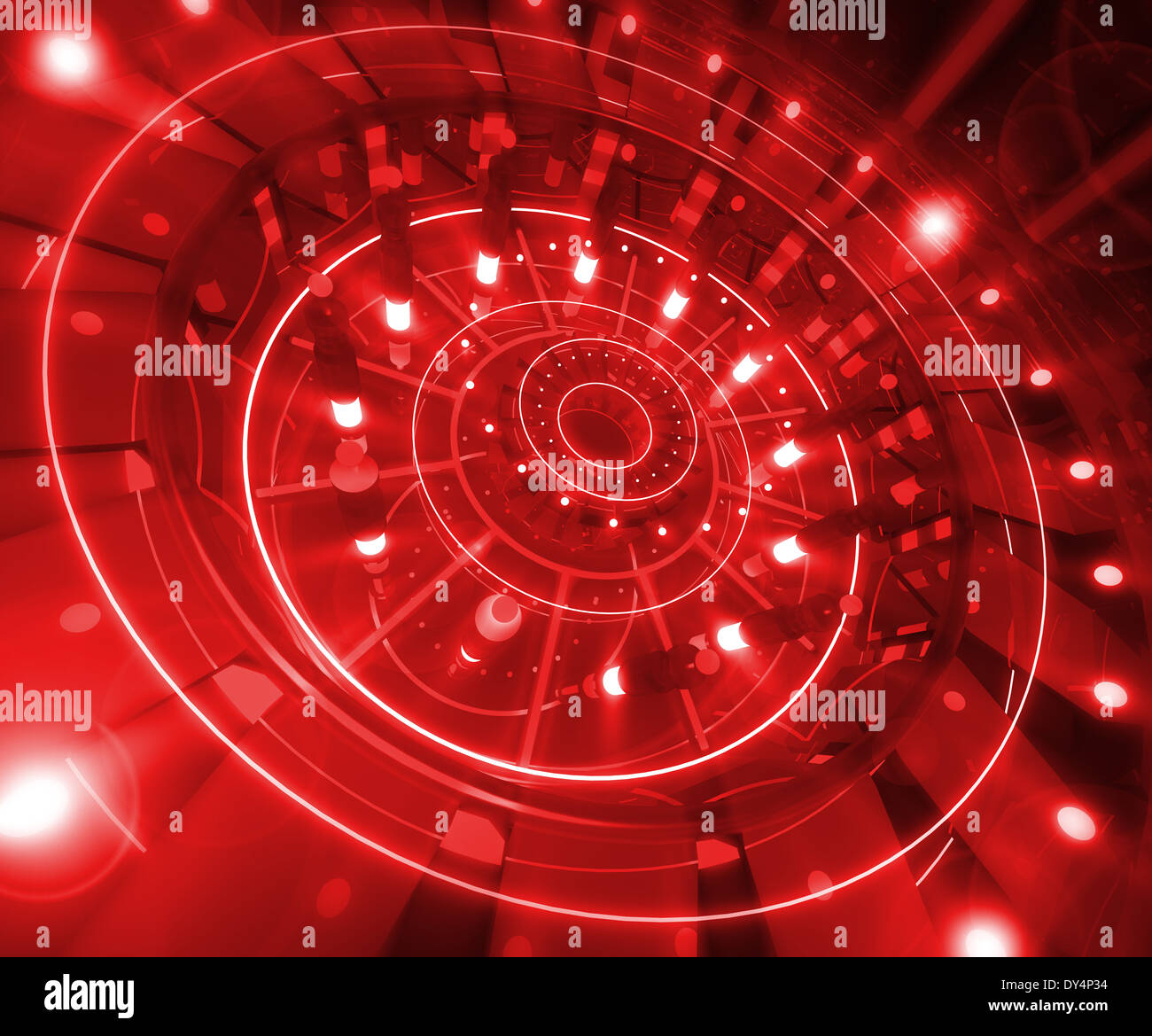 Abstract red lighting construction Stock Photo - Alamy