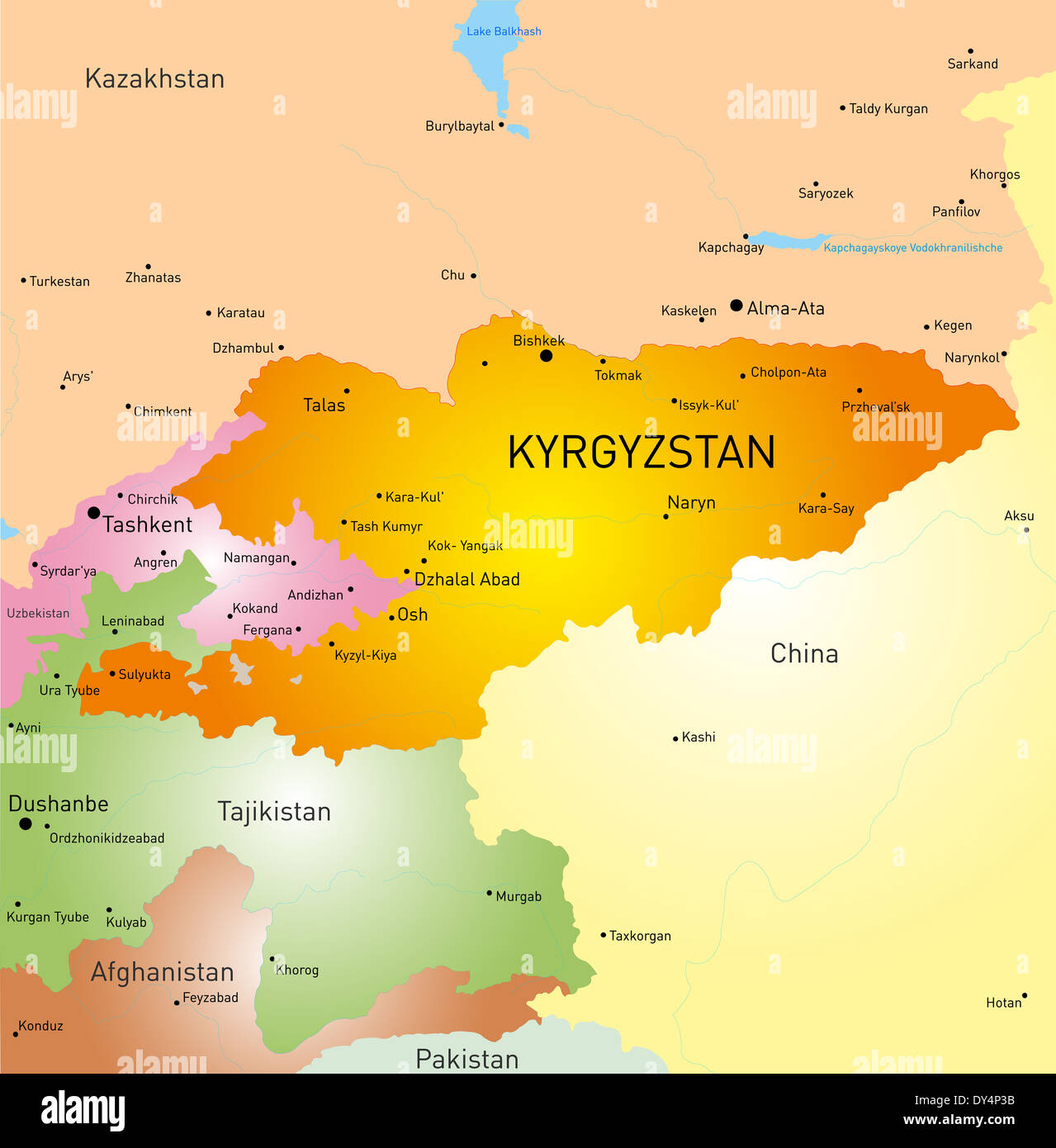 China afghanistan boundary map hi-res stock photography and images - Alamy