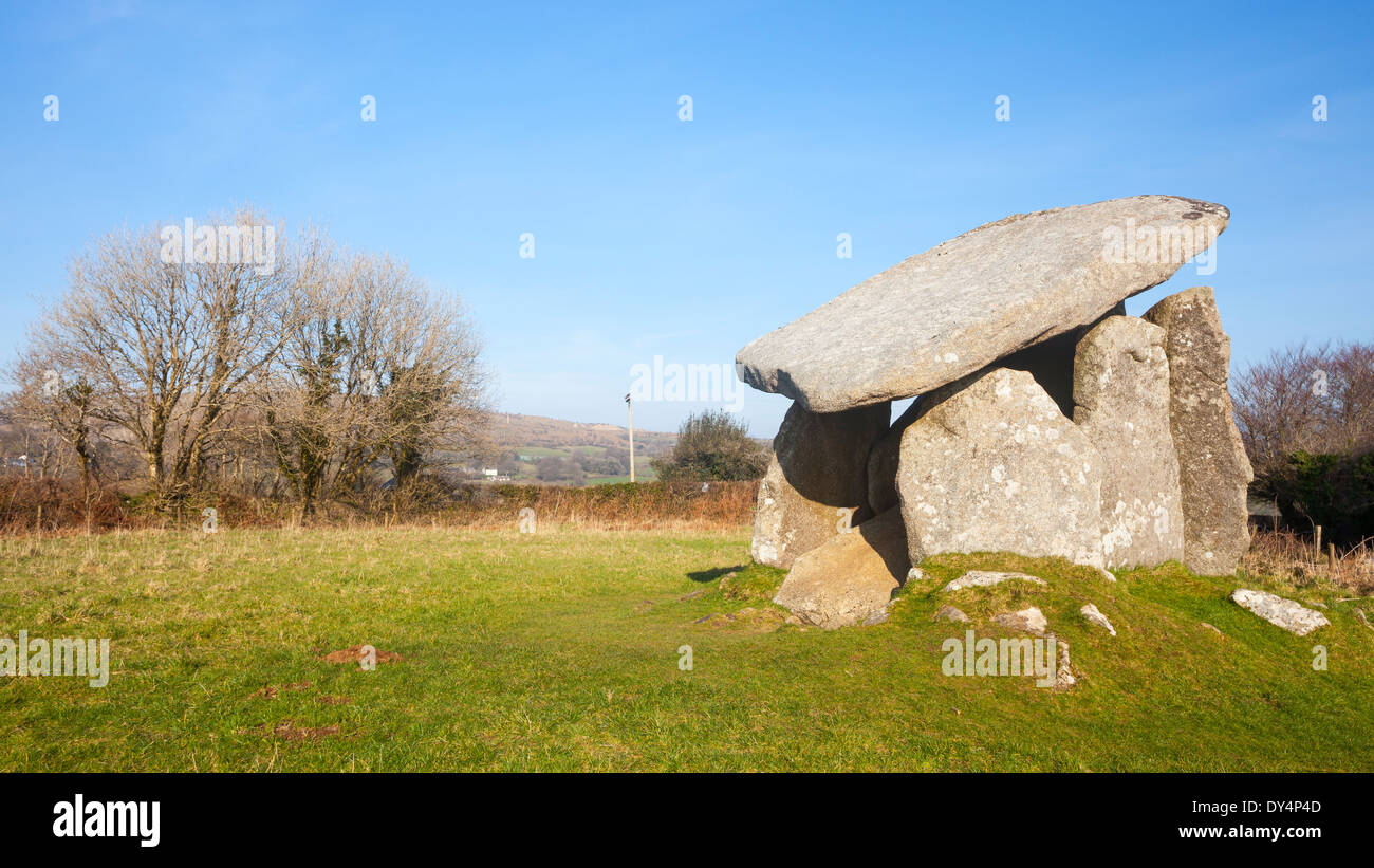 Trethevy Quoit a well preserved Neolithic dolmen burial chamber located ...
