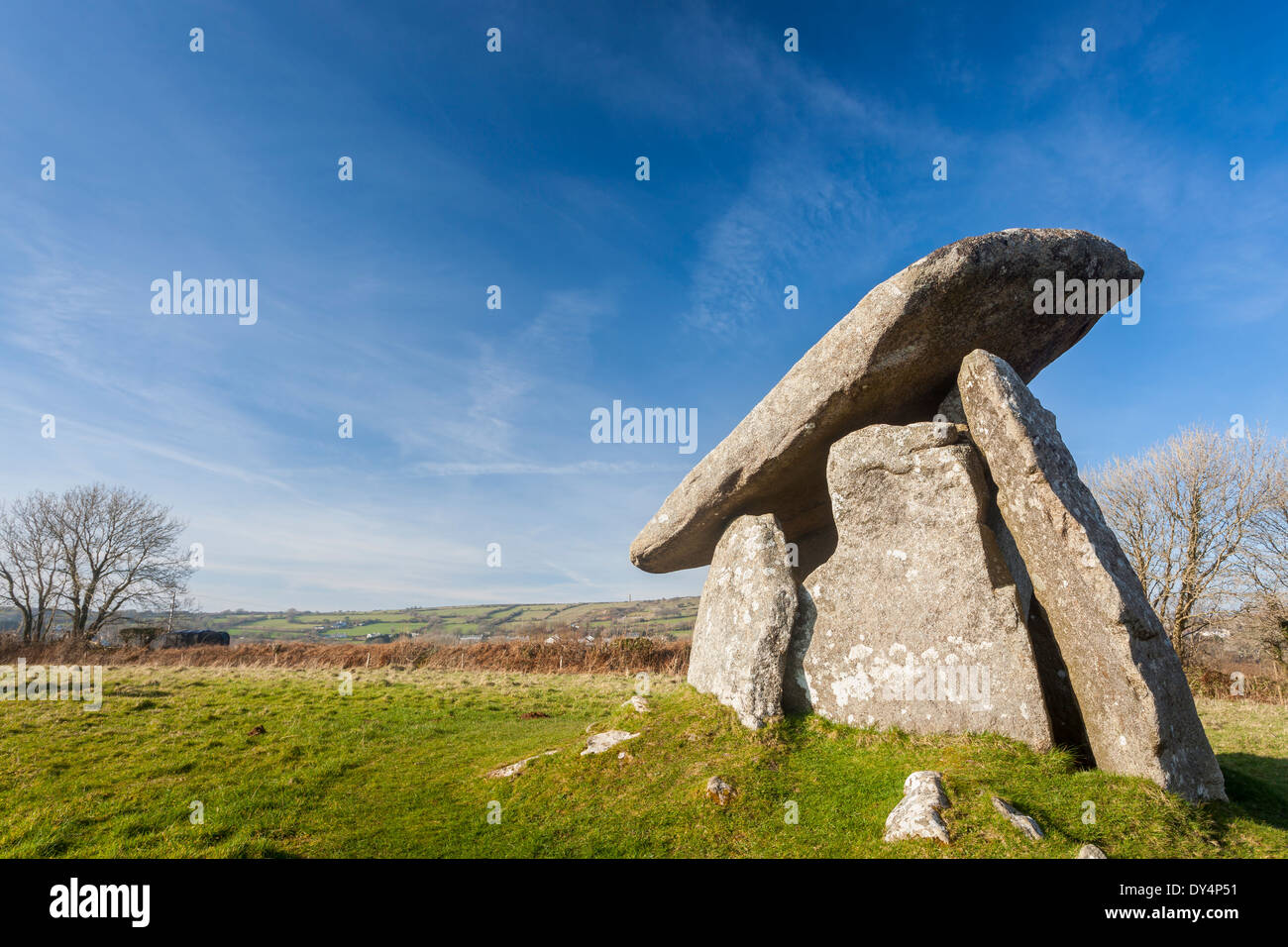 Trethevy Quoit a well preserved Neolithic dolmen burial chamber located ...