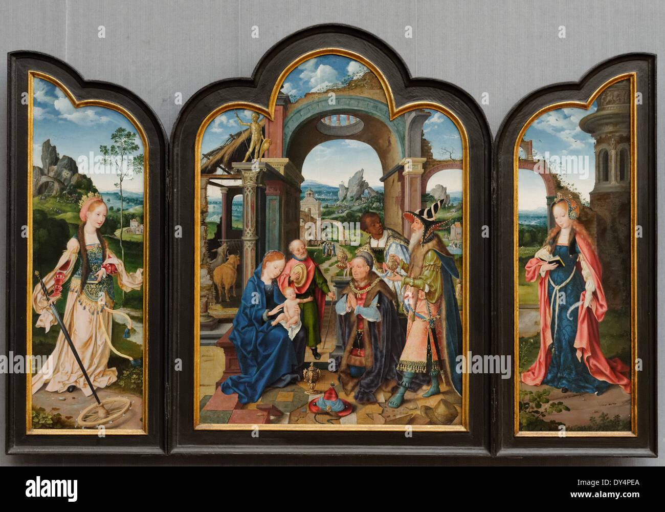 Joos van Cleve - Triptych of the Adoration of the Magi - 1520 - XVI th Century - German School ...