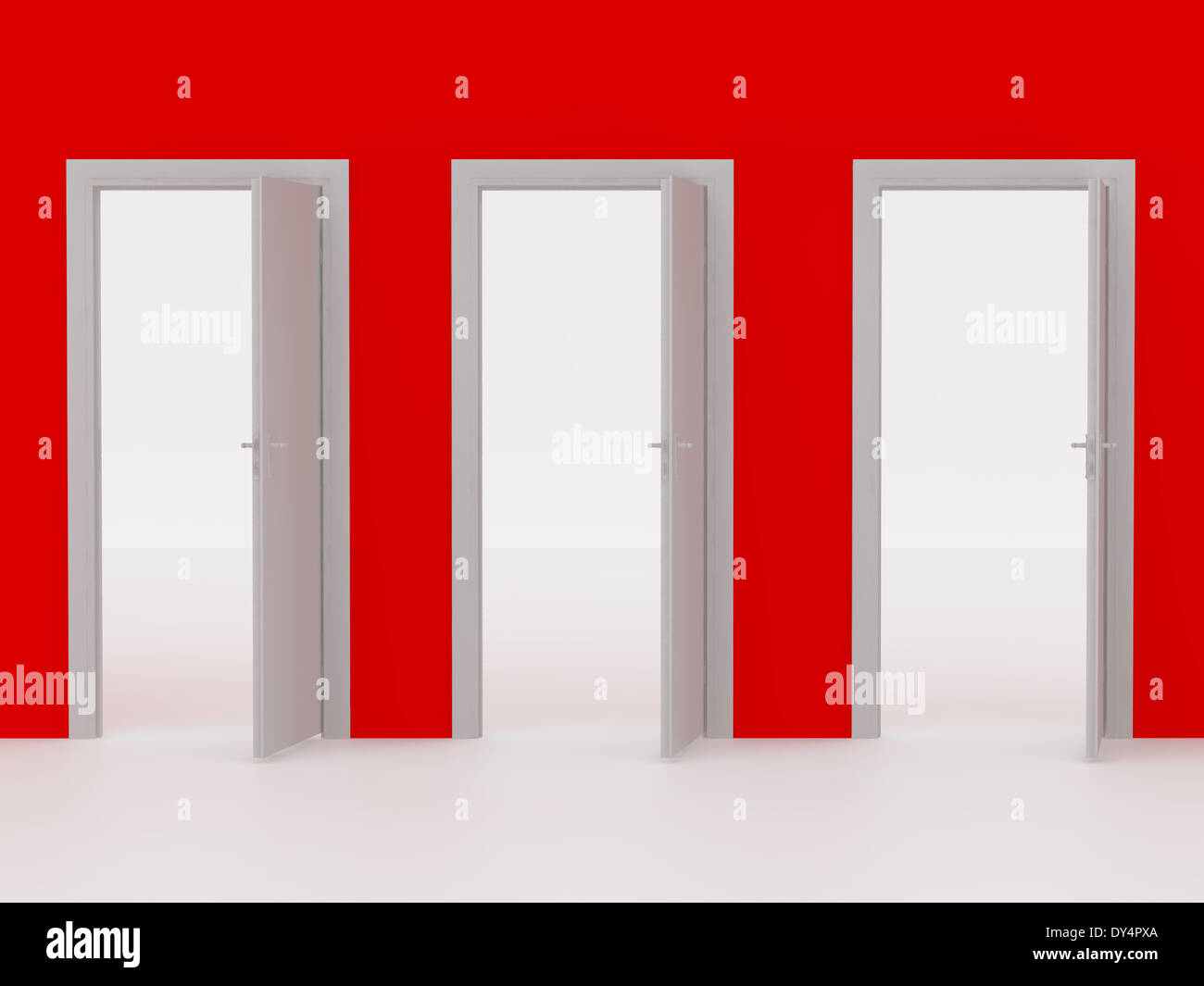 High resolution image door. 3d illustration over red backgrounds Stock ...