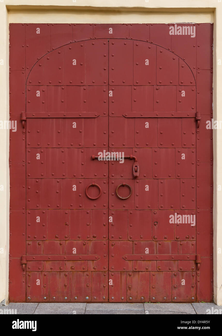 Old metal door with rivets Stock Photo - Alamy