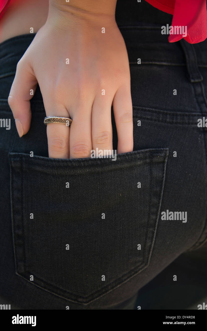 Back view pocket hi-res stock photography and images - Alamy