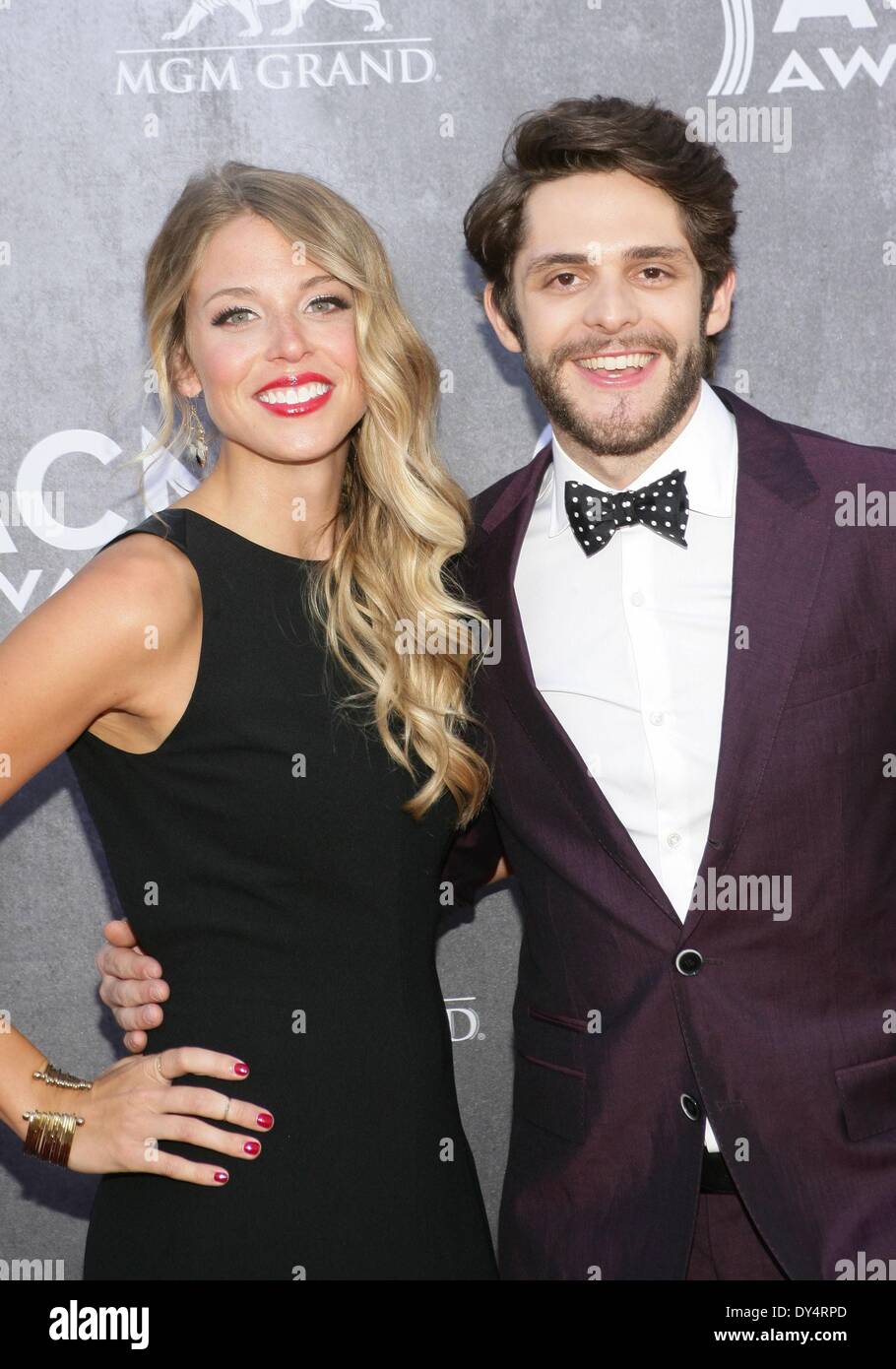 Las Vegas, NV, USA. 6th Apr, 2014. Lauren Gregory Akins, Thomas Rhett ...