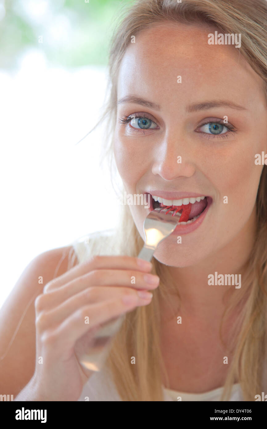 Biting Fruit High Resolution Stock Photography and Images - Alamy