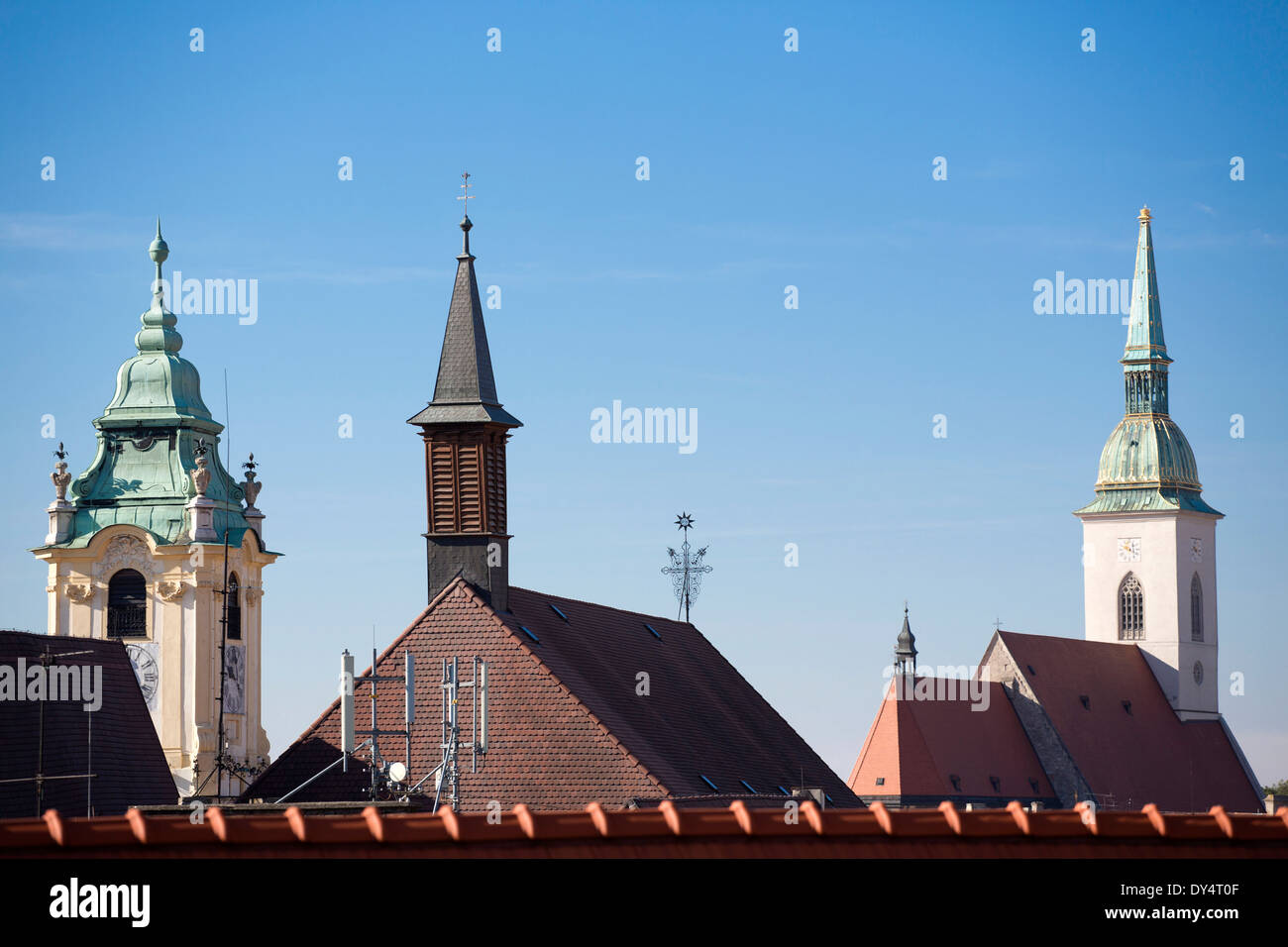 Skyline with traditional architecture, Bratislava, Slovakia Stock Photo ...