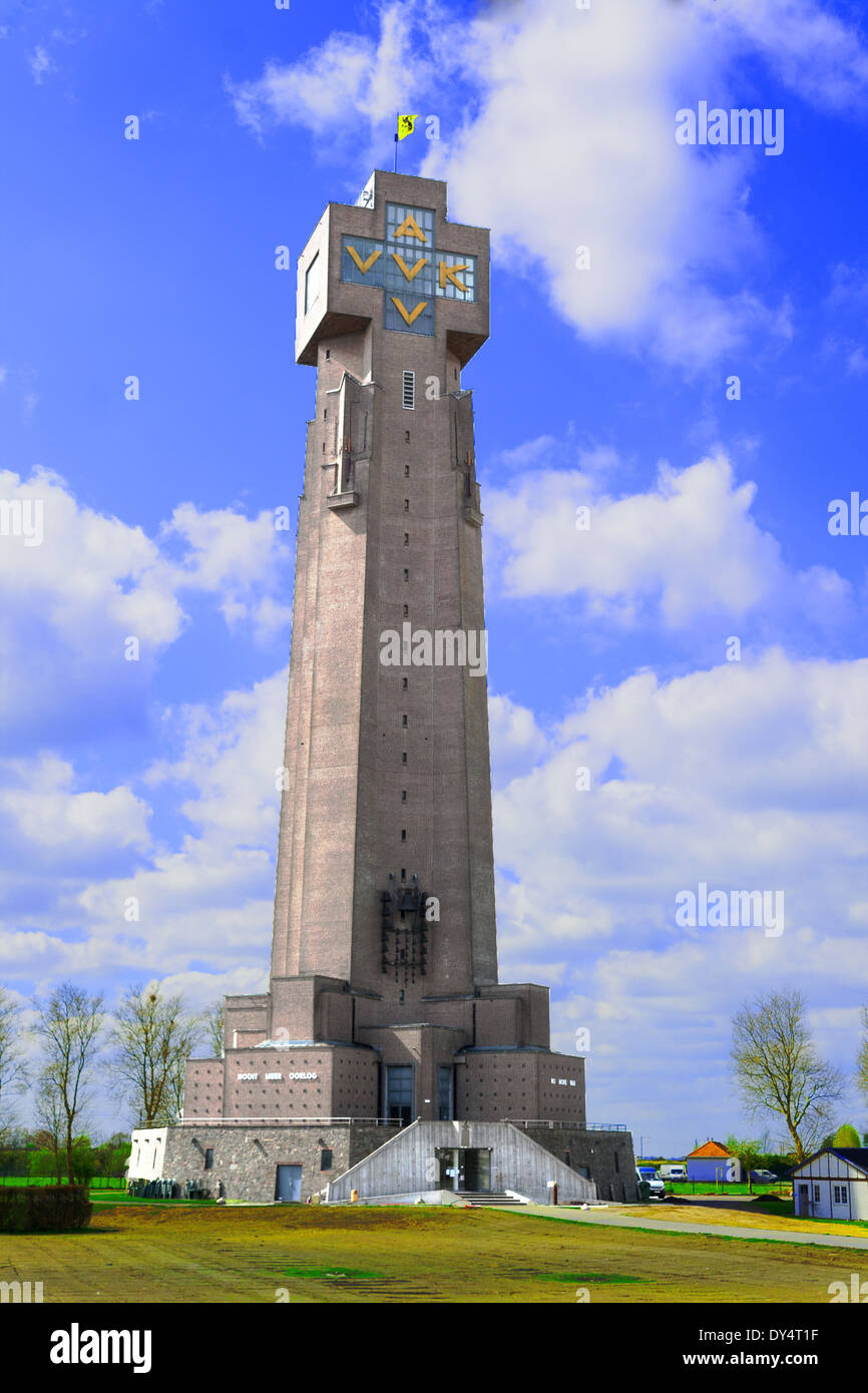 Yzer tower in Diksmuide flanders Belgium biggest cross war Stock Photo ...