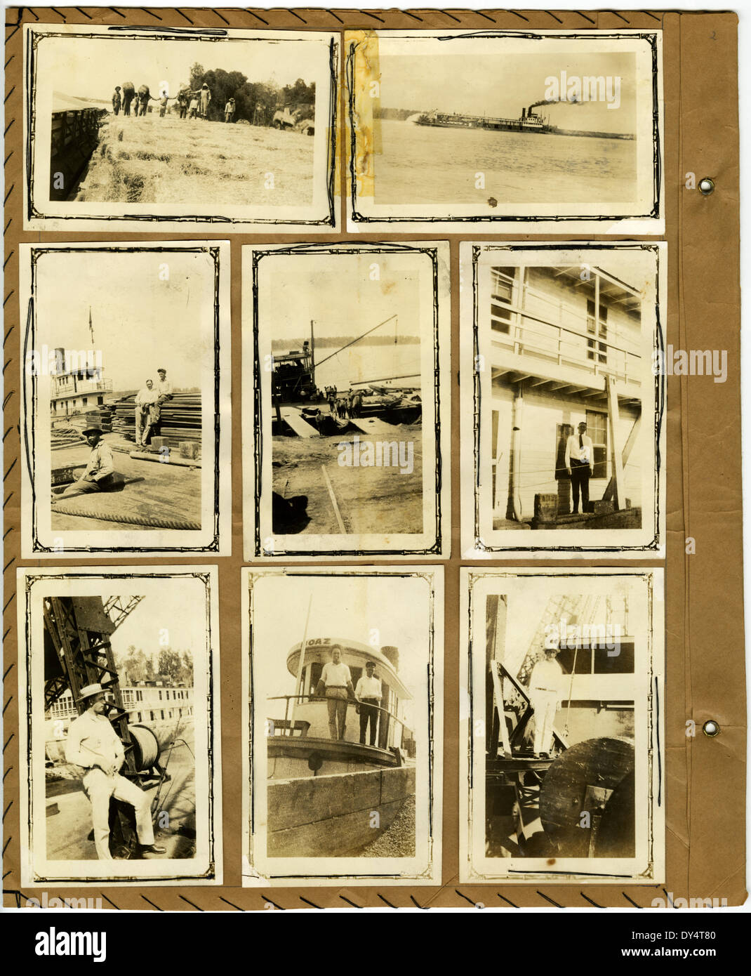 The J. L. Haining photograph album contains various images depicting ...