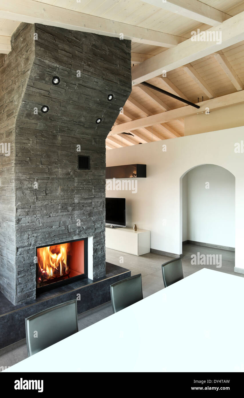 living room in the attic Stock Photo - Alamy