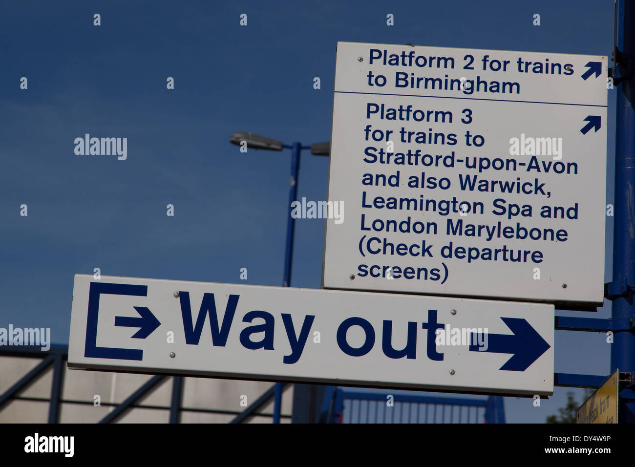 signs at Hatton Railway station Stock Photo - Alamy