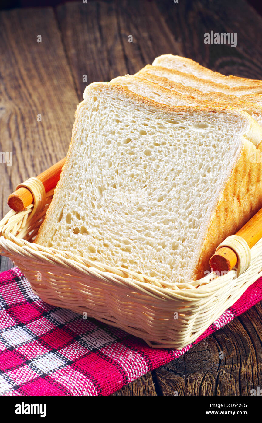 Slice toast in basket on hi-res stock photography and images - Alamy
