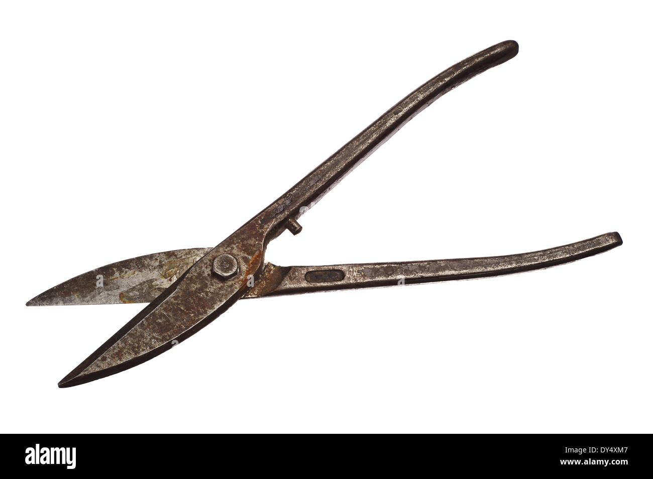 Old metal scissors isolated on white background Stock Photo - Alamy