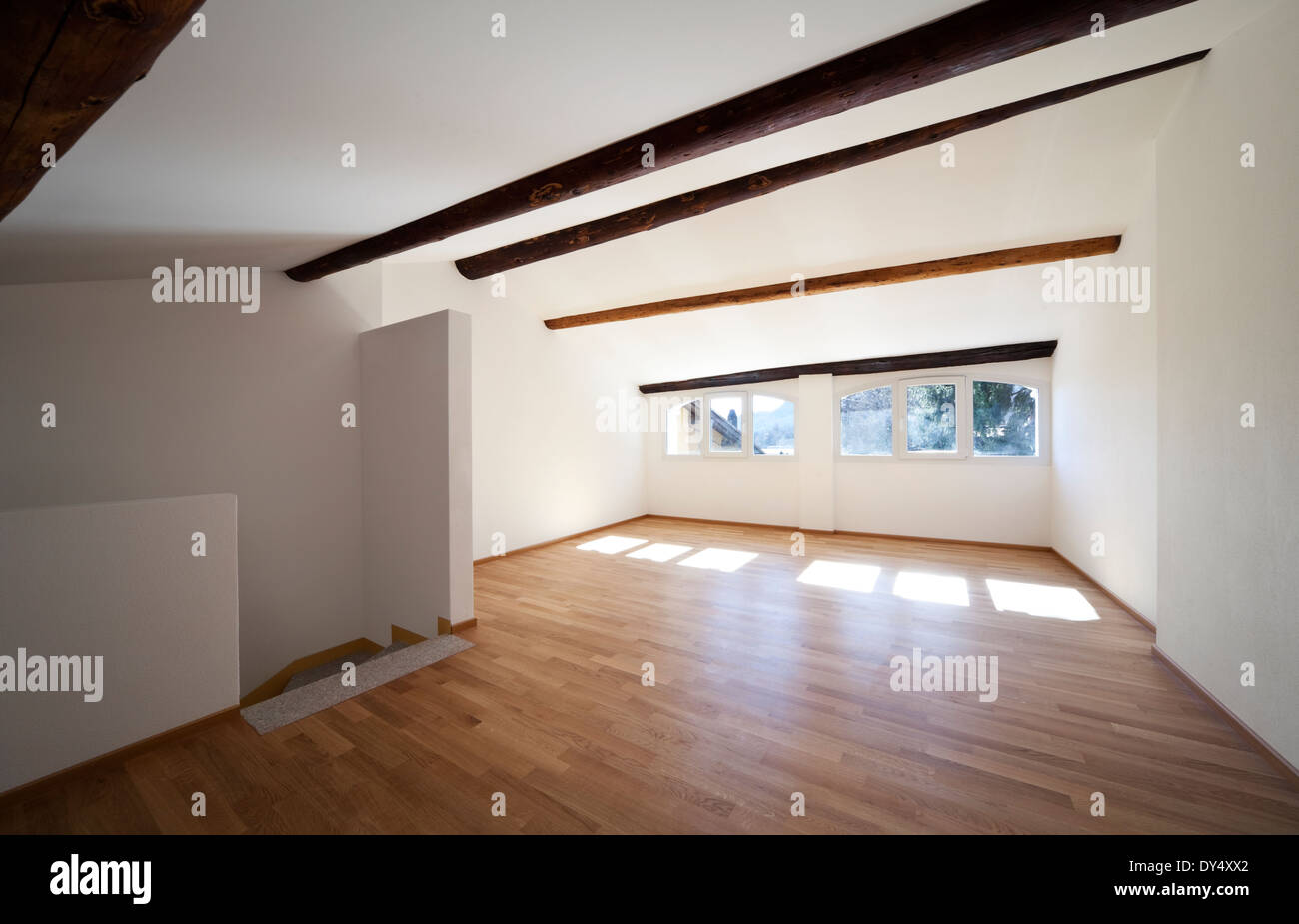 rustic house interior, empty space is not furnished Stock Photo - Alamy