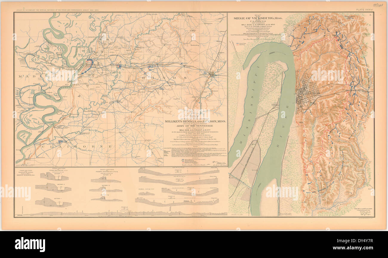 Map of vicksburg hi-res stock photography and images - Alamy