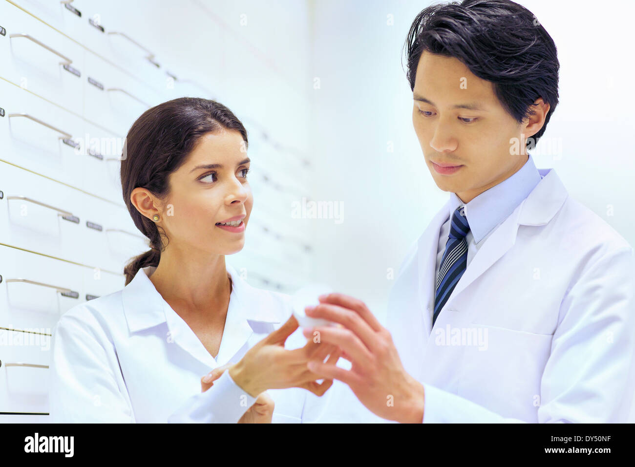 Woman checking prescription medication hi-res stock photography and ...