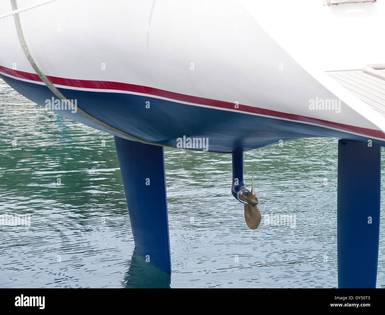 sailboat launching in marine after completing service Stock Photo - Alamy