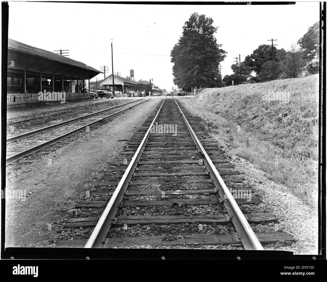 This image shows railroad tracks, an essential component of the ...