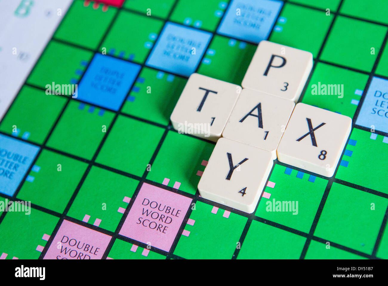 Scrabble tax hi-res stock photography and images - Alamy