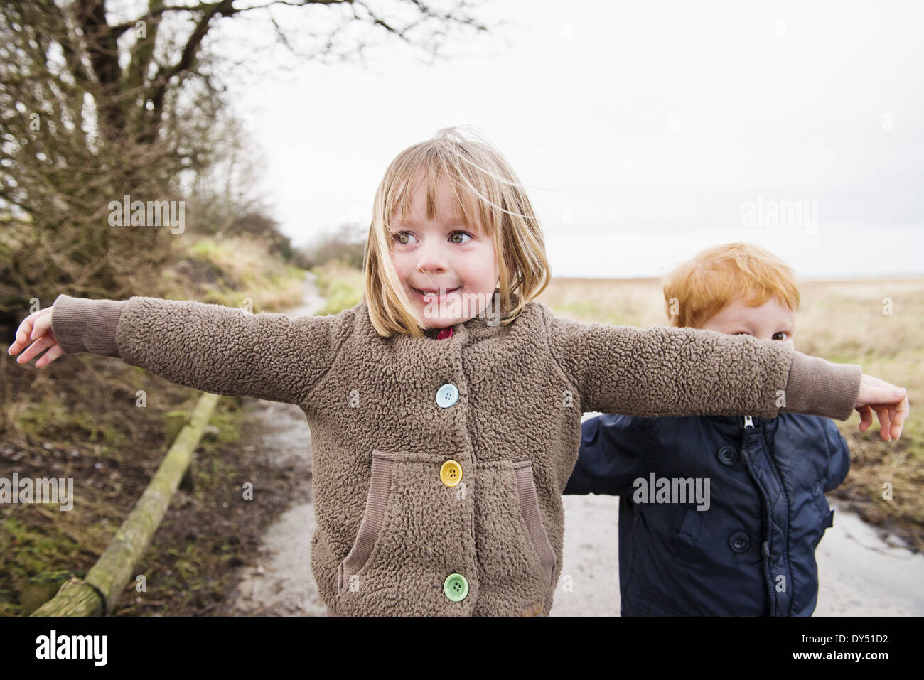 Brother sister playing hi-res stock photography and images - Alamy