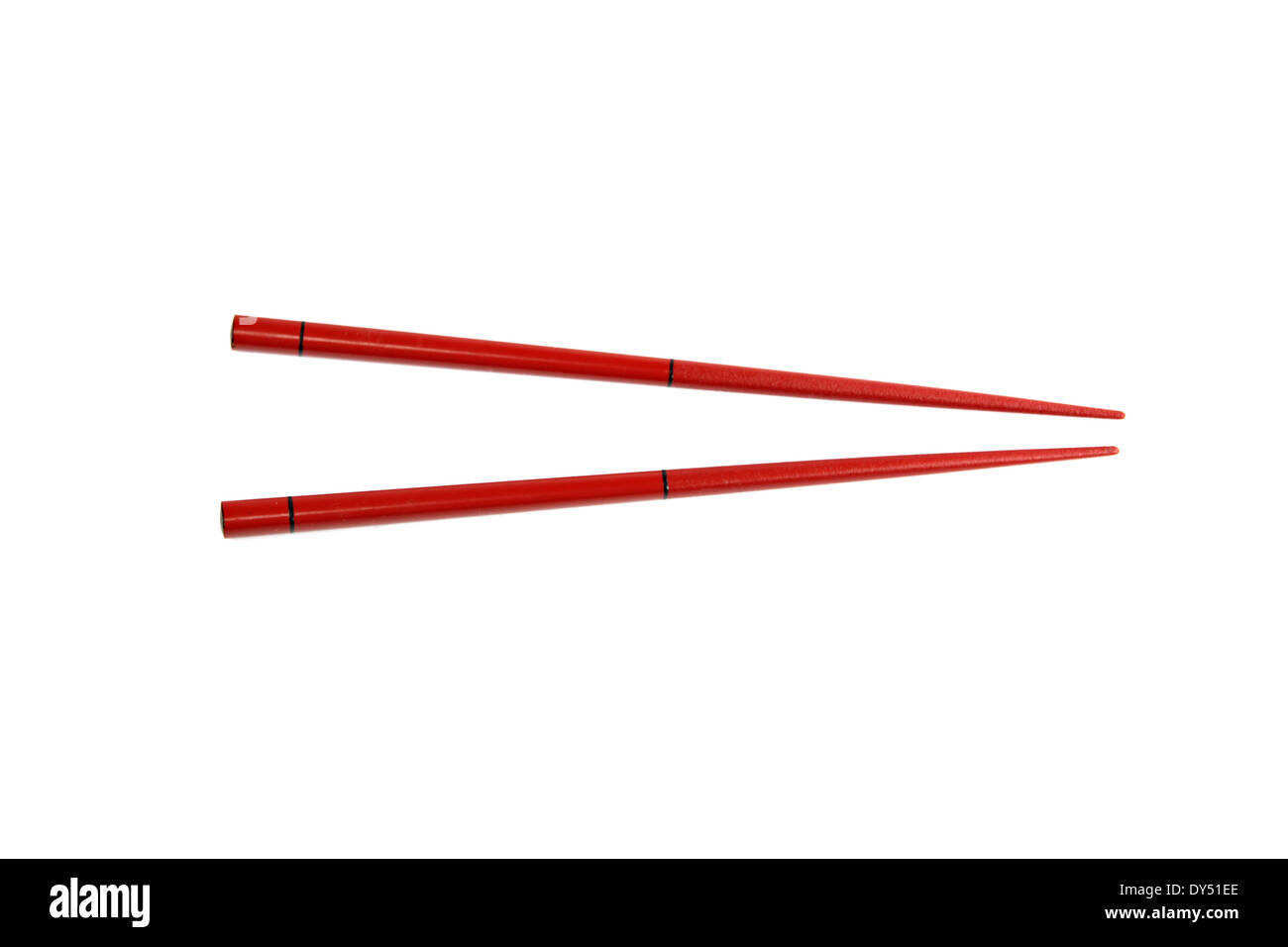 Red chopsticks isolated on white background Stock Photo - Alamy