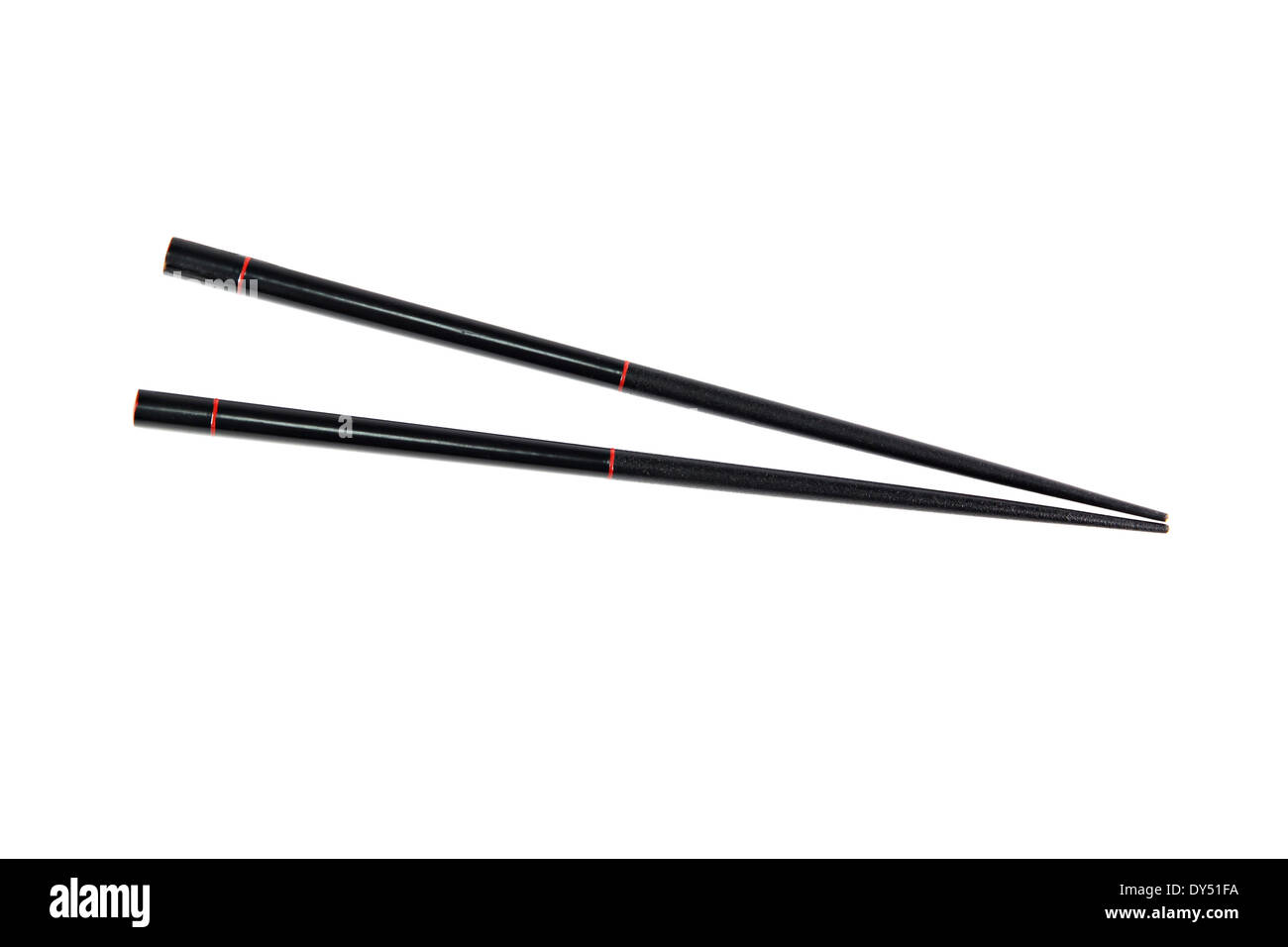 black chopsticks isolated on white background Stock Photo - Alamy