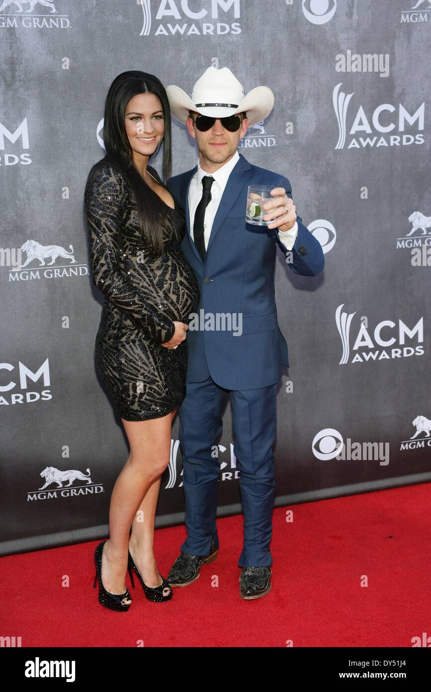Las Vegas, NV, USA. 6th Apr, 2014. Kate Moore, Justin Moore at arrivals ...