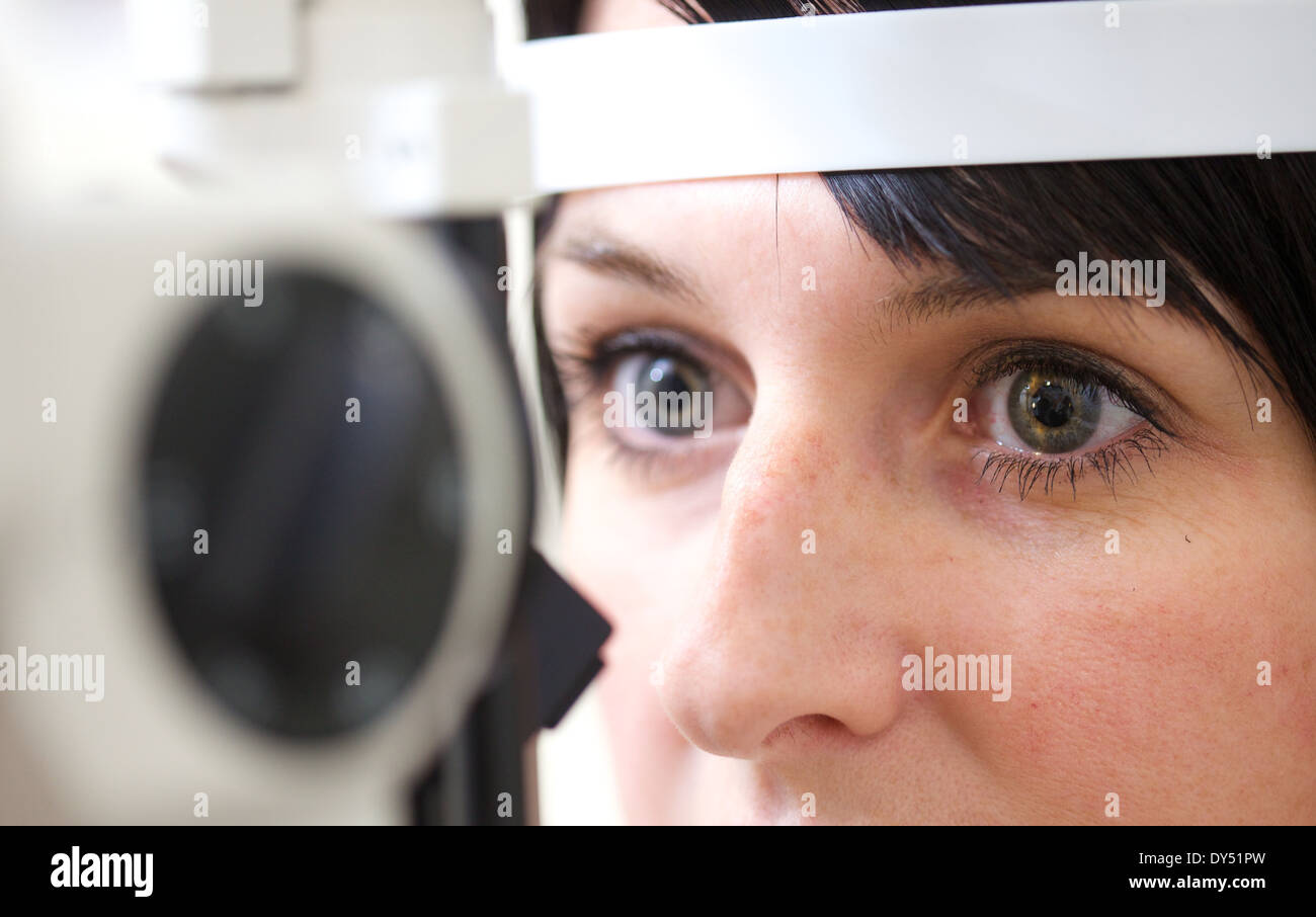 Person in opticians having an eye test hi-res stock photography and ...